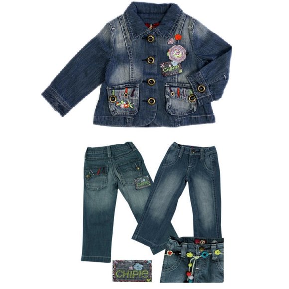 Chipie | Matching Sets | Nwt French Designer Chipie Jeans Jacket Pants ...